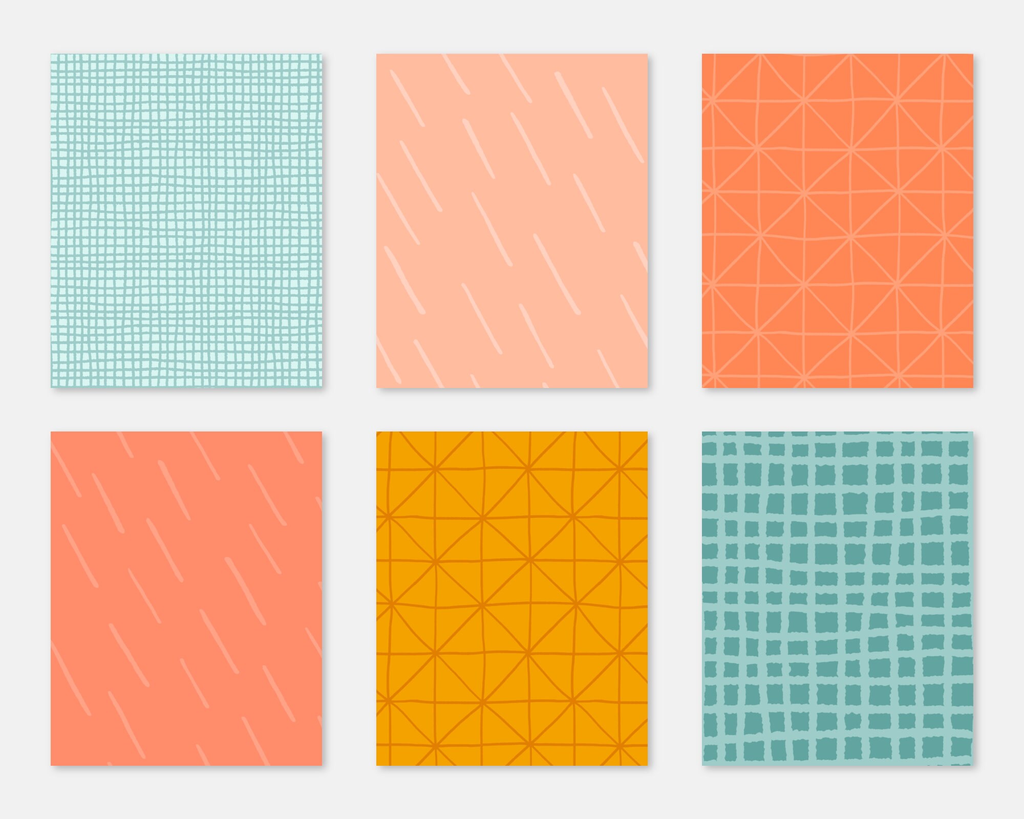 Peachy Patterns Digital Paper Seamless Pattern Peach - Etsy