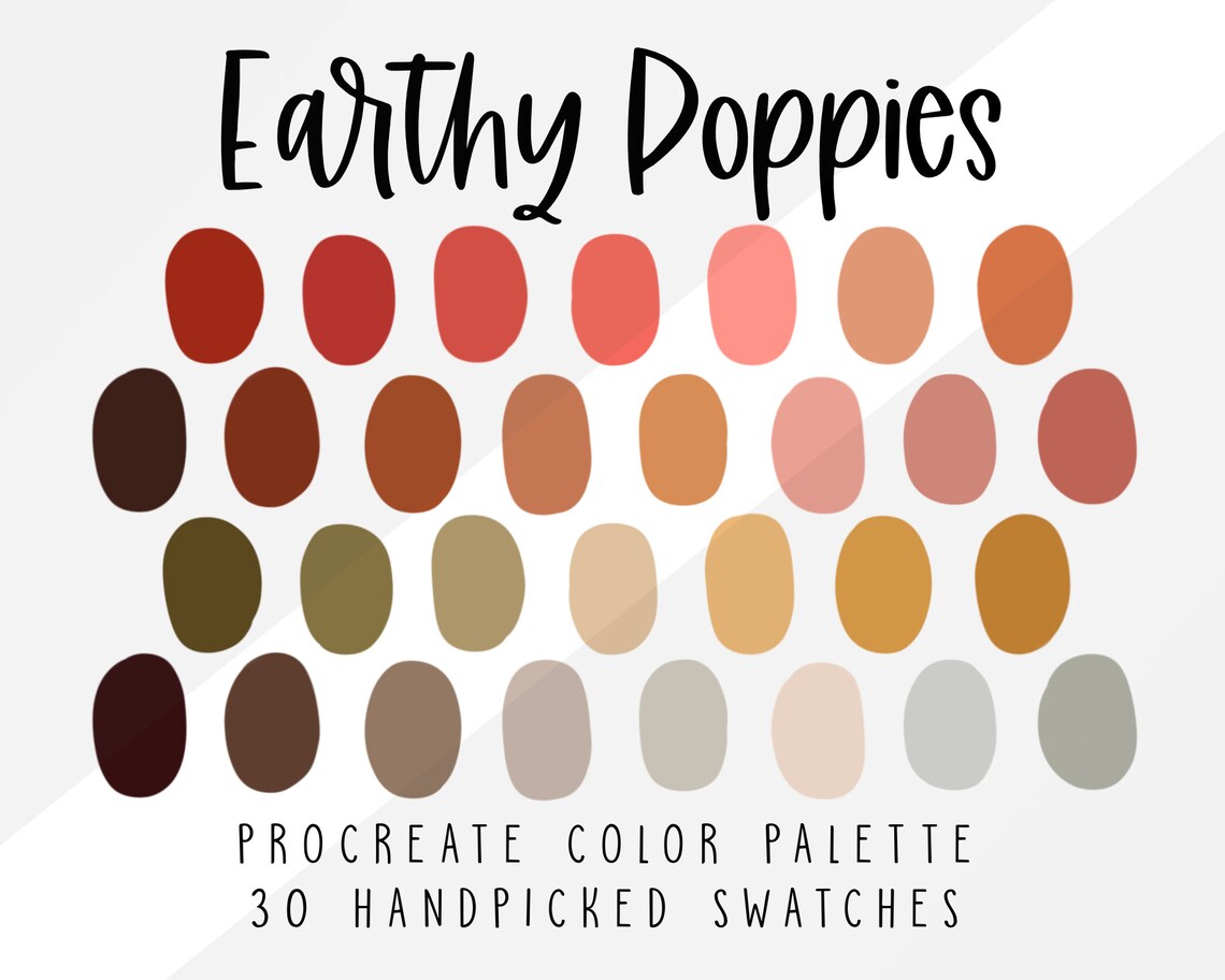 Earthy Floral Procreate Color Palette Color Swatches Ipad - Etsy