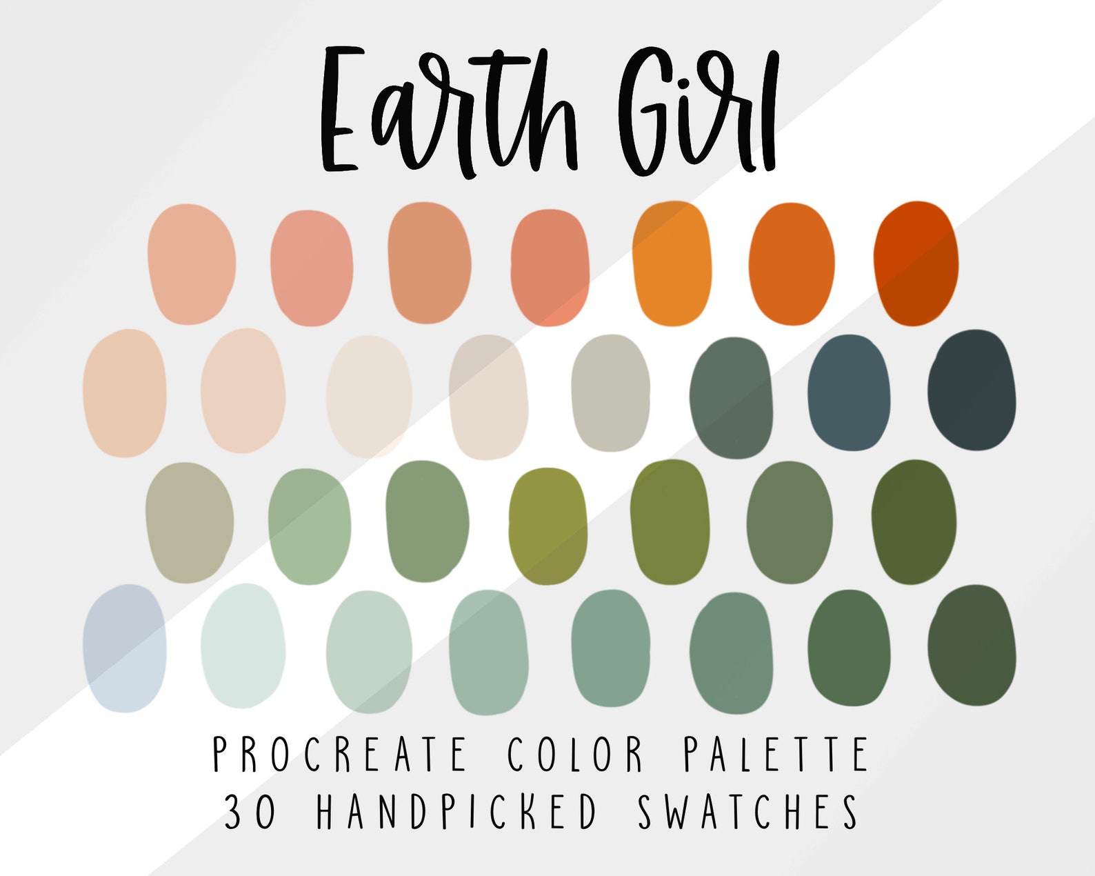 Earthy Procreate Color Palette Color Swatches Procreate - Etsy