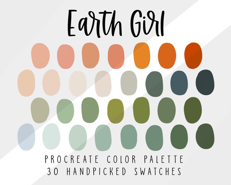 Earthy Procreate Color Palette Color Swatches Procreate - Etsy