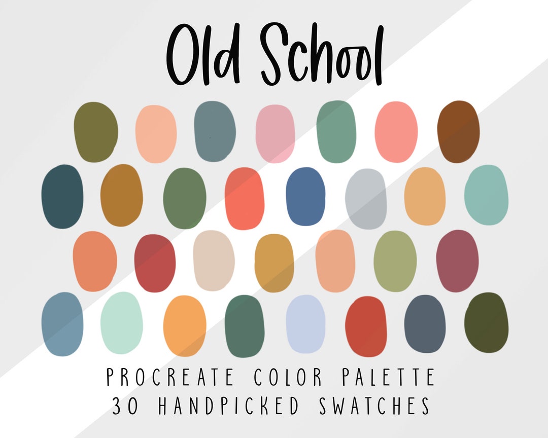 Vintage Procreate Color Palette, Color Swatches, Retro Color Palette ...