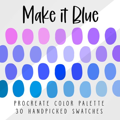 Blue Procreate Color Palette Color Swatches Procreate - Etsy