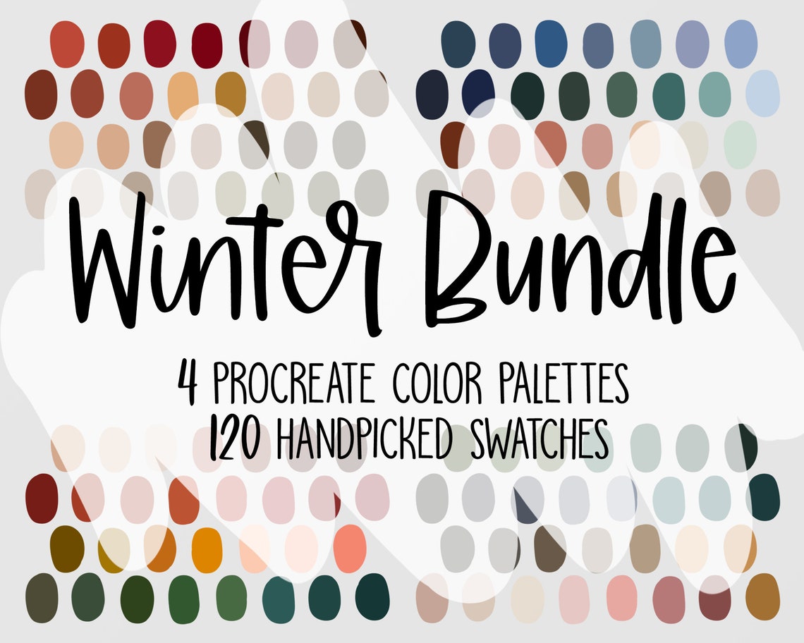 Winter Bundle Procreate Color Palette Ipad Procreate Tools - Etsy