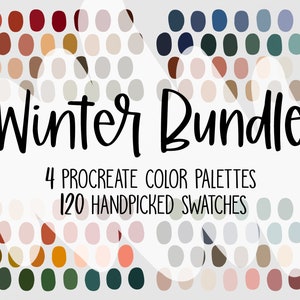 Winter Bundle Procreate Color Palette Ipad Procreate Tools | Etsy