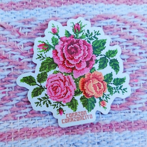 Mexican Stickers, Flores Bordadas, Latina Stickers, Latino Stickers ...