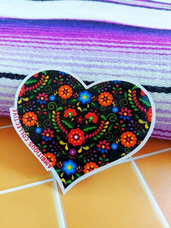 Mexican Stickers Mexican Embroidery Latina Stickers Laptop - Etsy