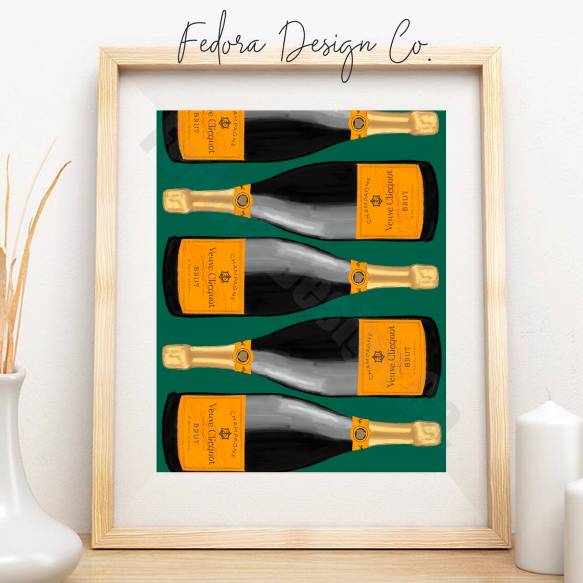 Champagne Bottles Printable Wall Art Digital Download Bar - Etsy