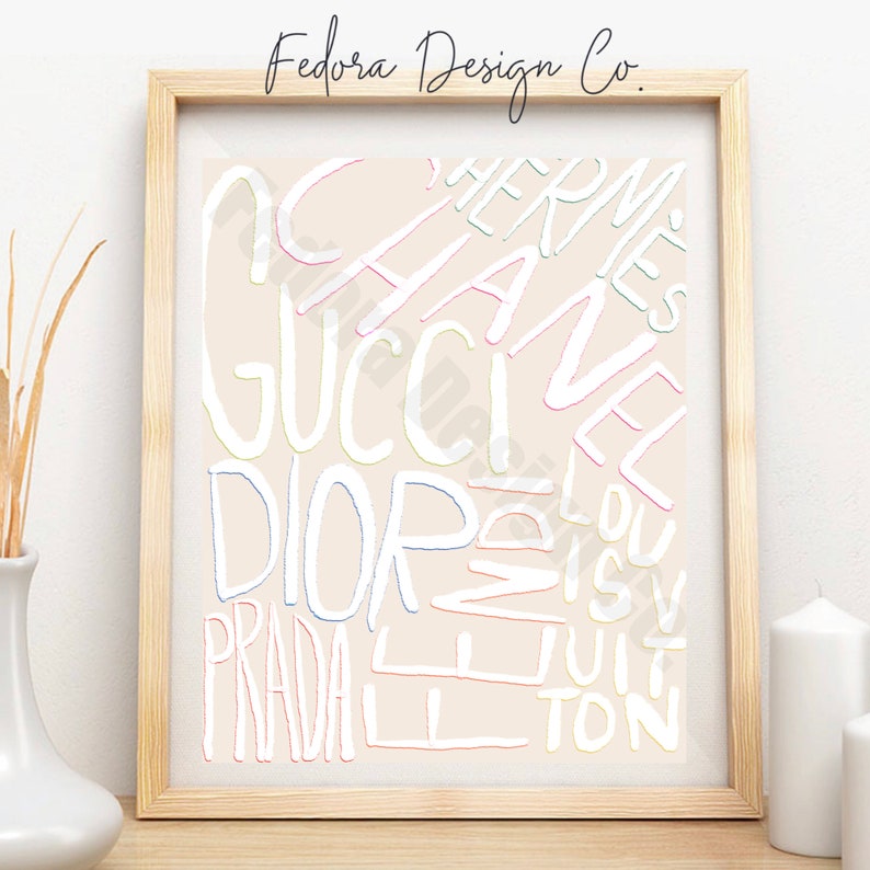 Designer Fashion Aesthetic Printable Wall Art Digital - Etsy