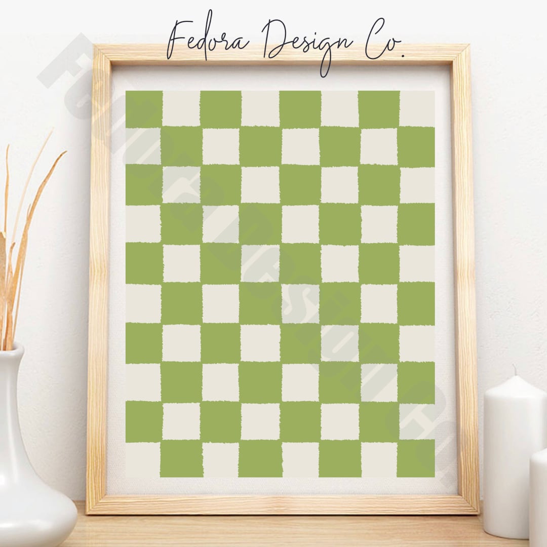 Checkered Color Art Digital Download Printable Artwork, Aesthetic ...