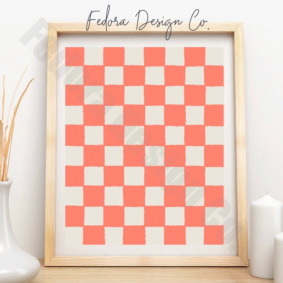 Checkered Color Art Digital Download Printable Artwork, Aesthetic ...