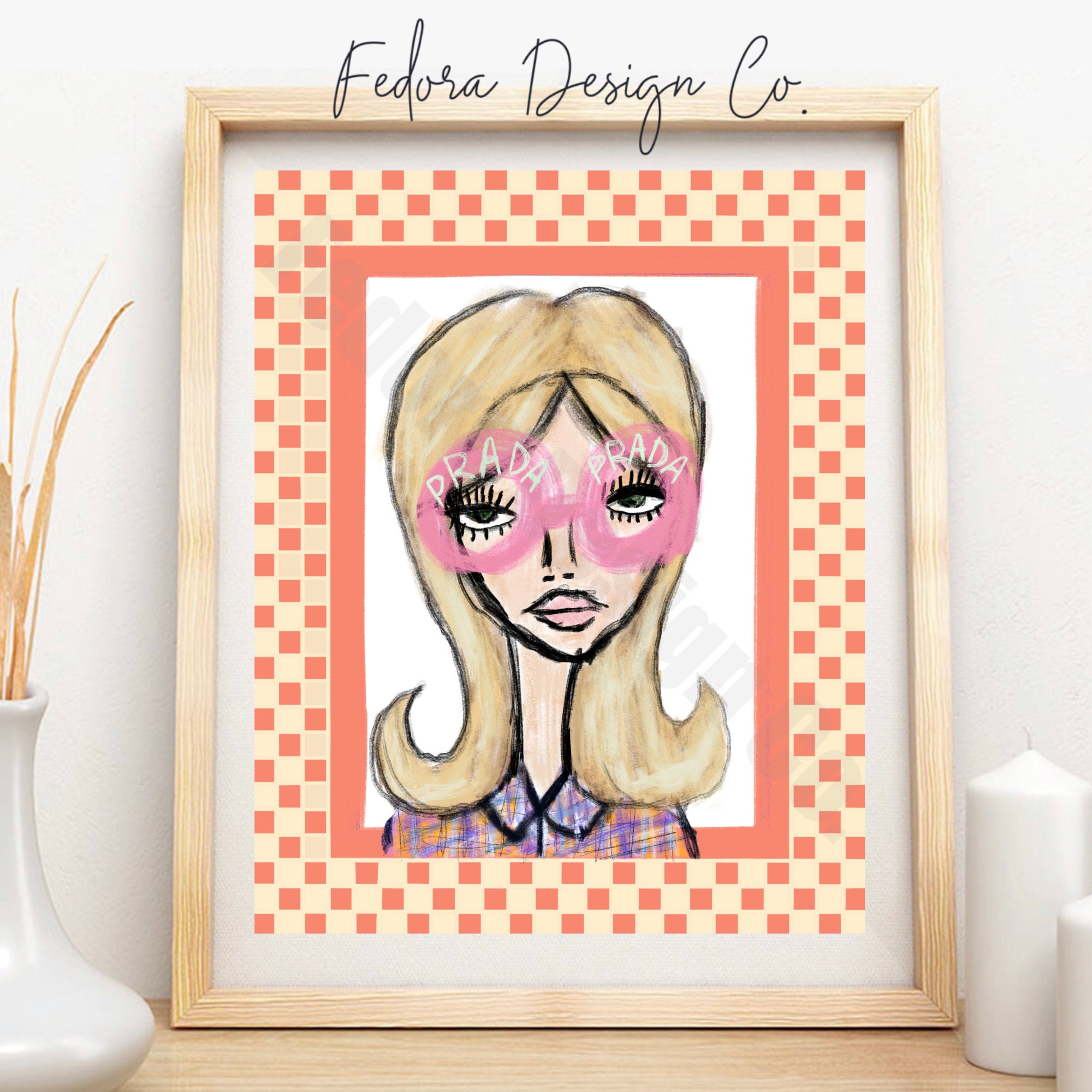 Funky Fashion Girl Digital Download Printable Artwork, Cute Prints ...