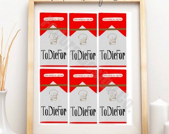 Cigarette Packet Tattoo Art Print - Etsy