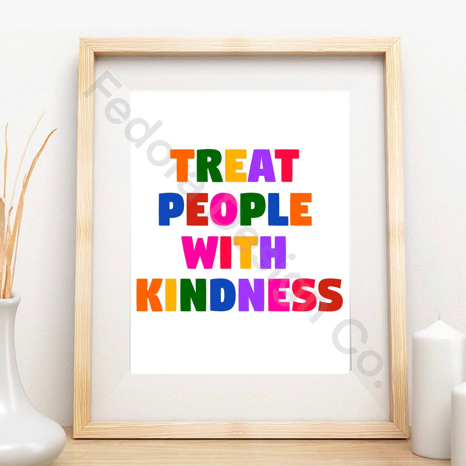 Treat People With Kindness Digital Illustration Printable - Etsy