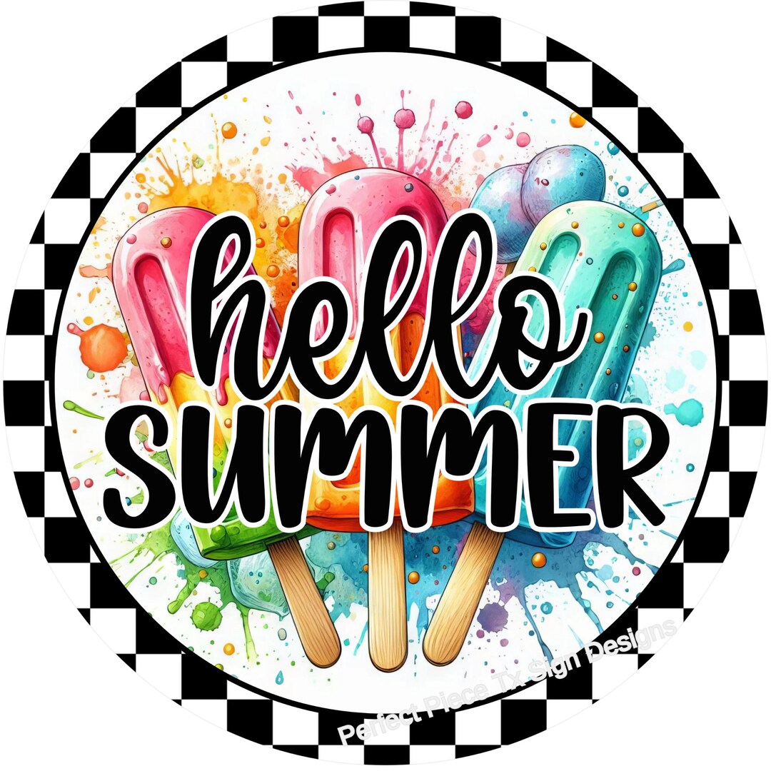 Hello Summer Wreath Sign, Summer Wreath Signs, Summer Wreath Signs for ...