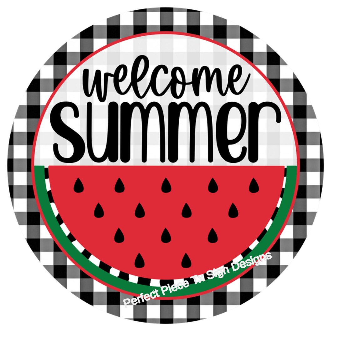 Welcome Summer Watermelon Wreath Sign, Watermelon Wreath Sign ...