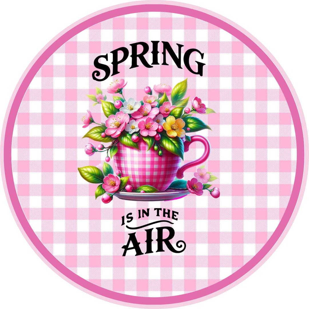 Spring Wreath Signs, Wreath Spring Door Signs, Spring is in the Air ...