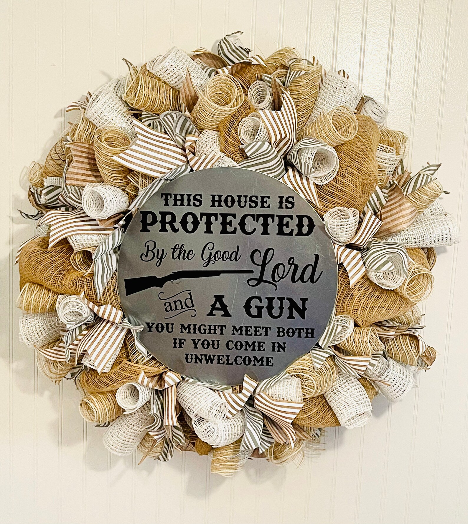 Gods Gun Wreath Protection Wreath Gun Wreath Everyday Home | Etsy
