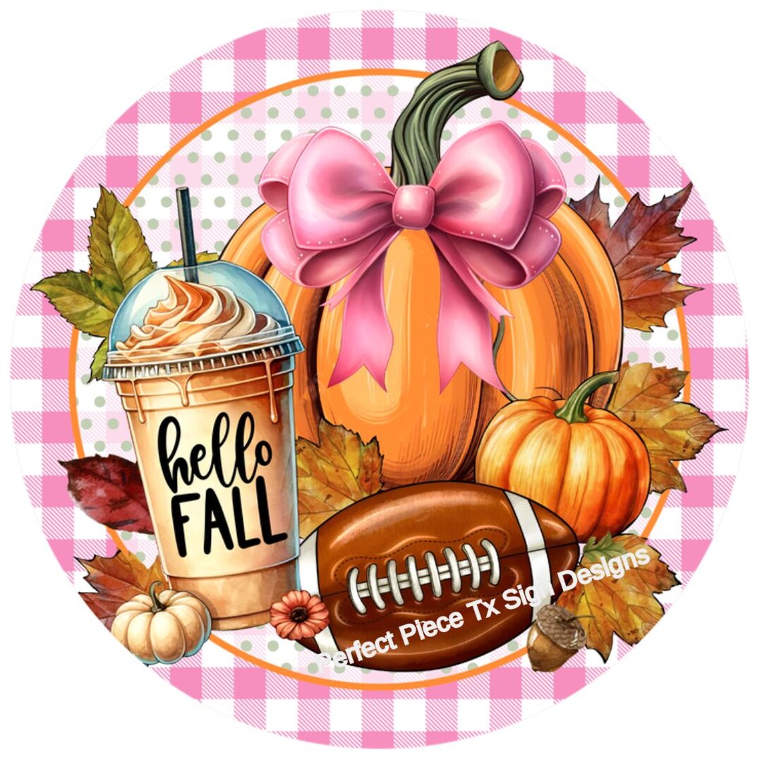 Fall Coffee Football Wreath Sign, Football Wreath Sign, Football Wreath ...
