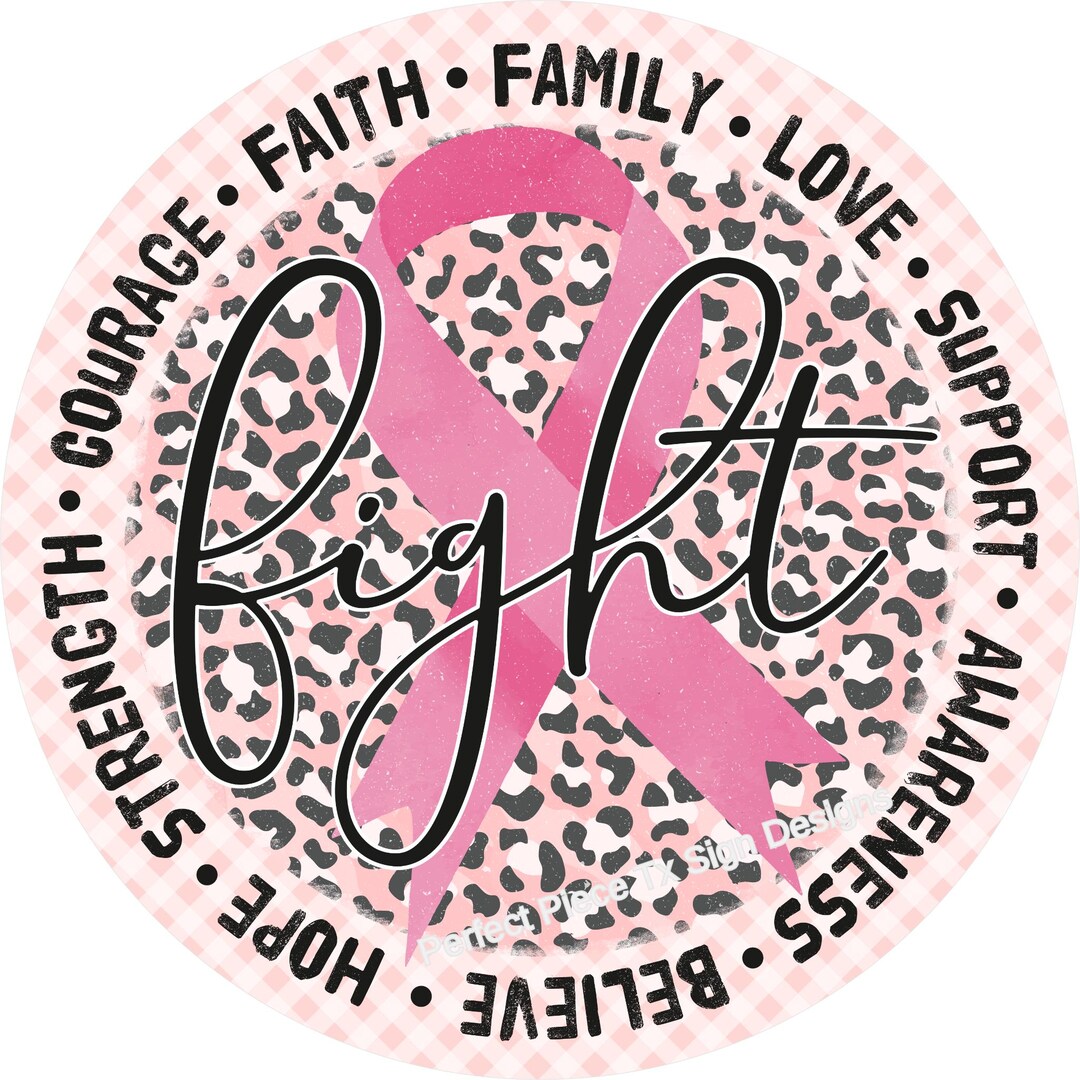 Breast Cancer Awareness Wreath Sign, Breast Cancer Awareness Wreath ...