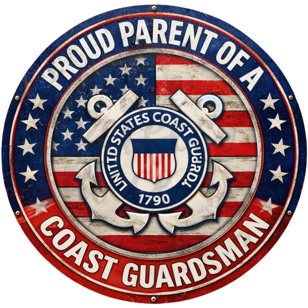 Proud Parent Coast Guard Wreath Sign, Coast Guard Wreath Sign, Coast ...