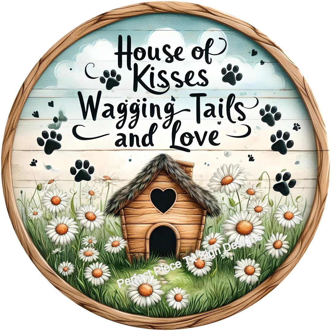 Dog Wreath Signs, House of Wagging Tails Wreath Sign, Animal Wreath ...