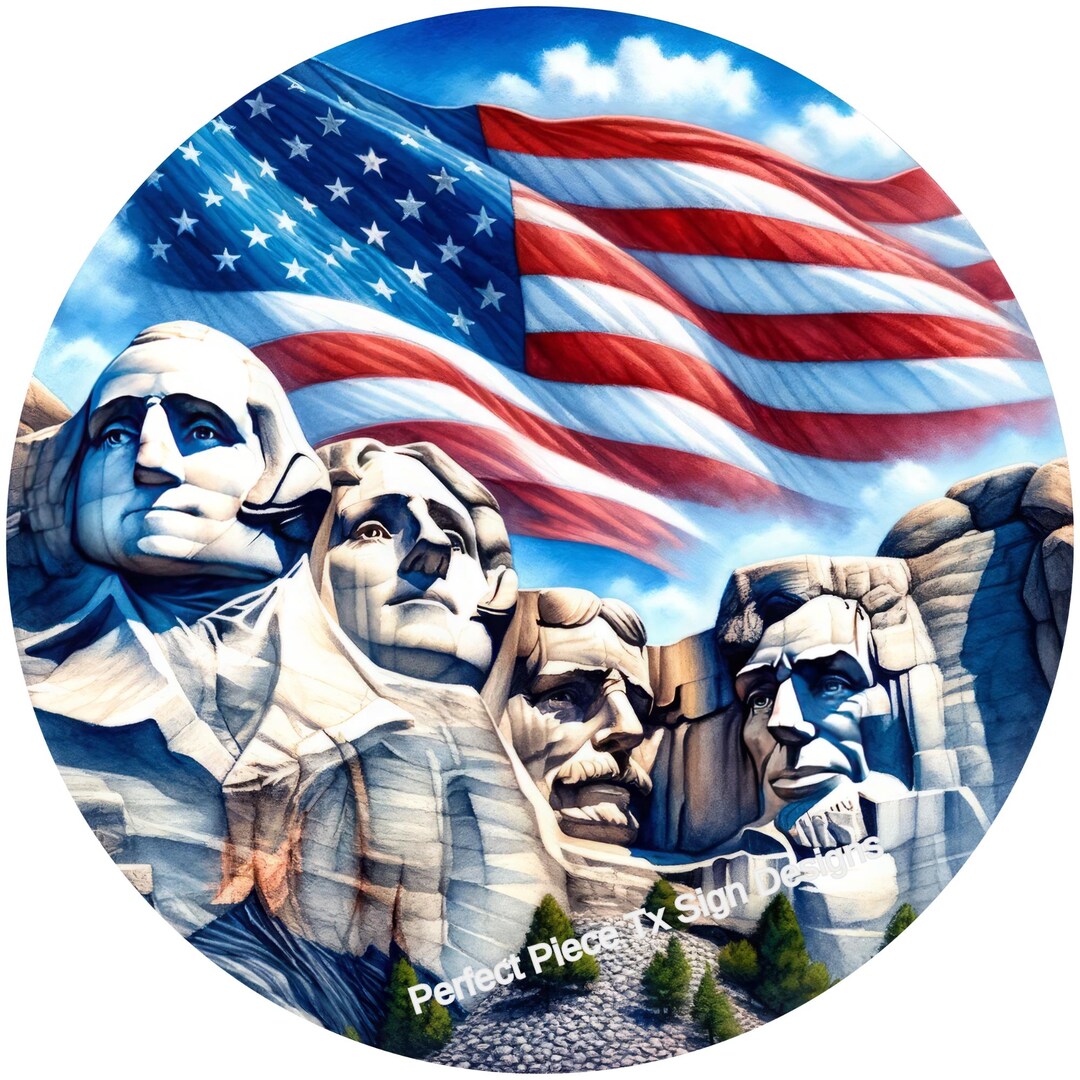 Mount Rushmore Wreath Sign, Patriotic Wreath Signs, Wreath Patriotic ...