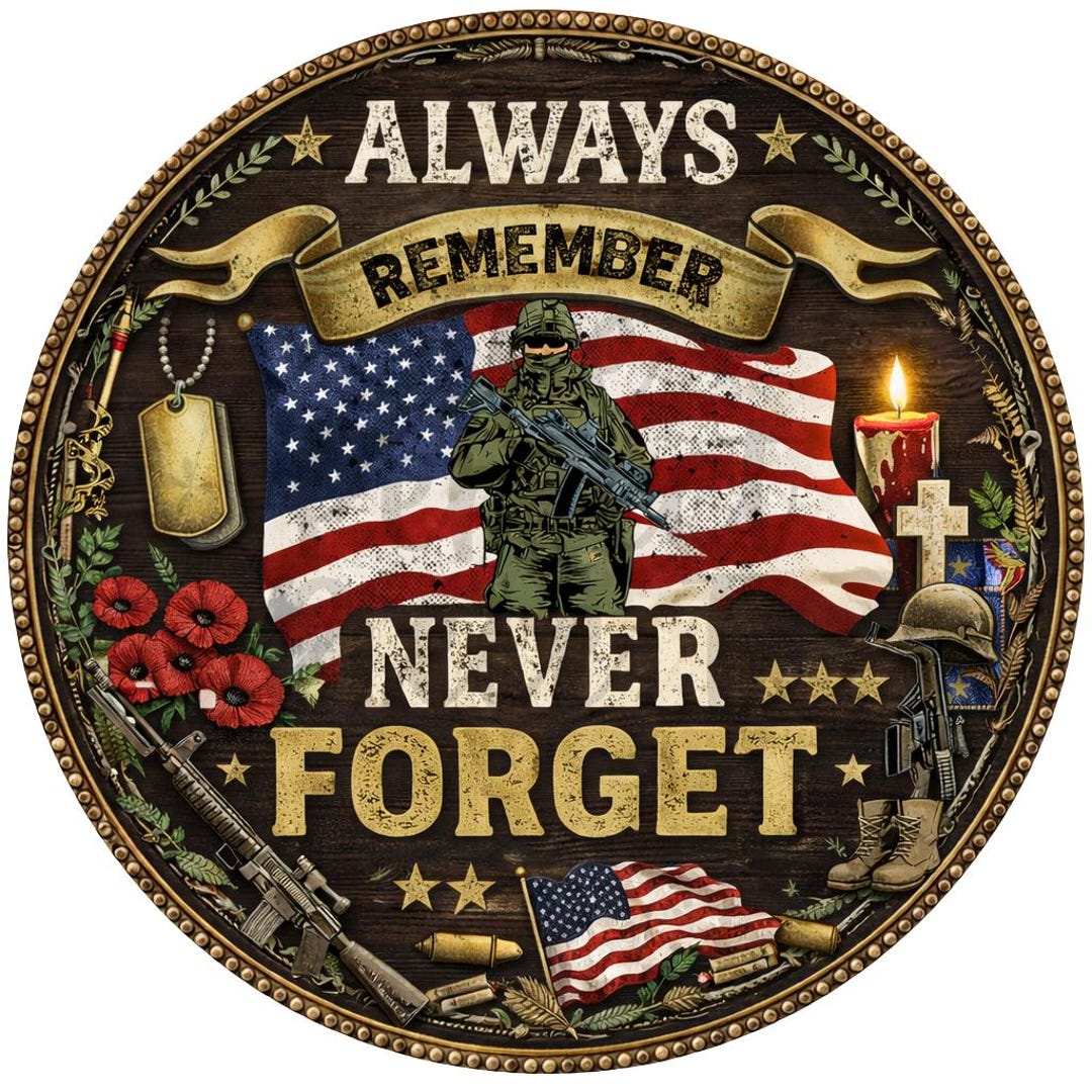 Always Remember Army Wreath Sign, UV Coated, 10/11.75 Inch - Etsy