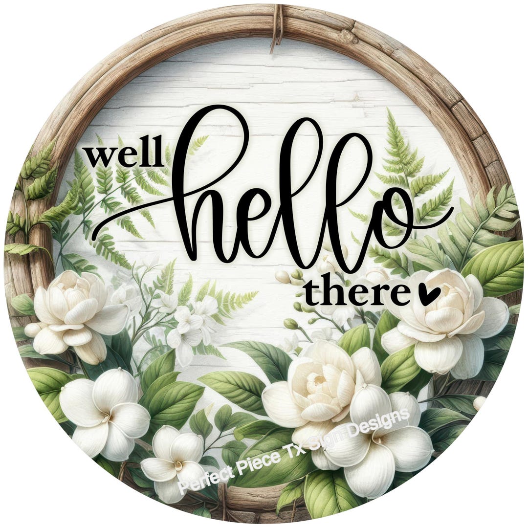 Well Hello There Wreath Sign, Hello Wreath Signs, Hello Wreath Sign ...