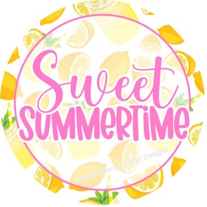 Sweet Summertime Lemon Wreath Sign, Summer Wreath Sign, Summer Wreath ...