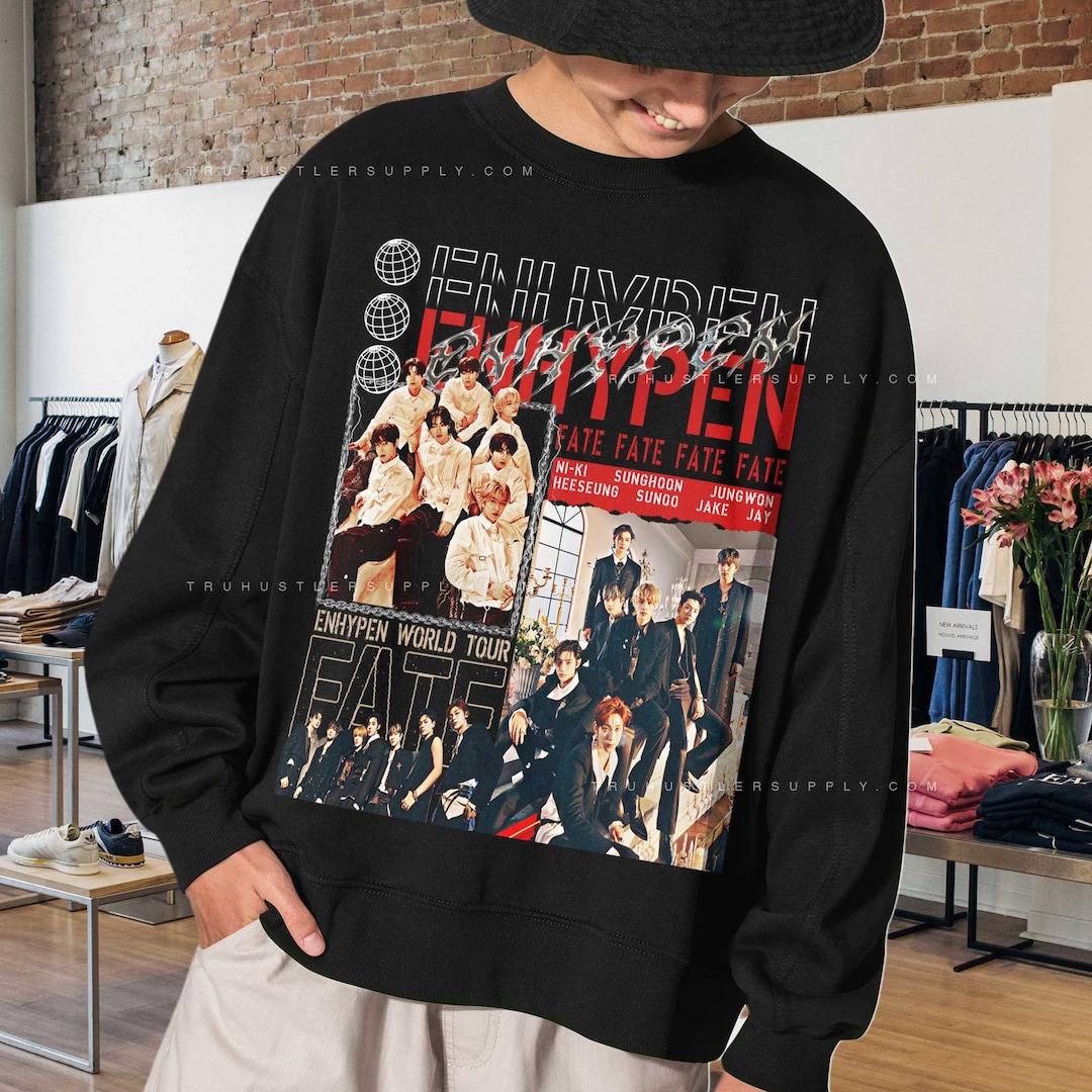 Enhypen Kpop Inspired Sweatshirt Shirt Tee, World Tour Fate 2023 Merch ...