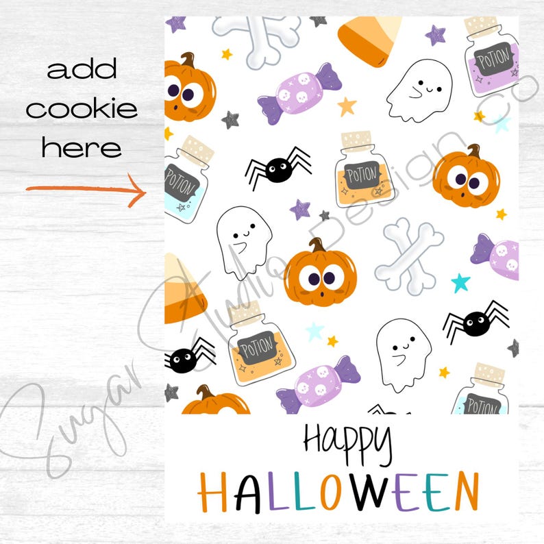 Halloween Cookie Card: Printable Gift Card (digital Download) - Etsy