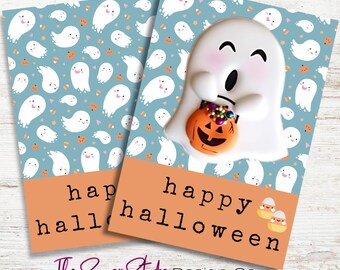 Halloween Cookie Card, Printable Halloween Cookie Card, 3.5x5in Cookie ...