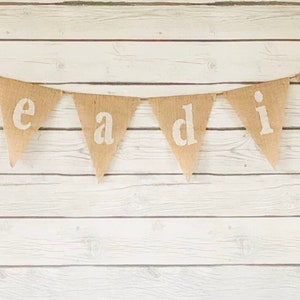 Heart Subject Banner, School Flag Banner, Classroom Burlap Banner - Etsy