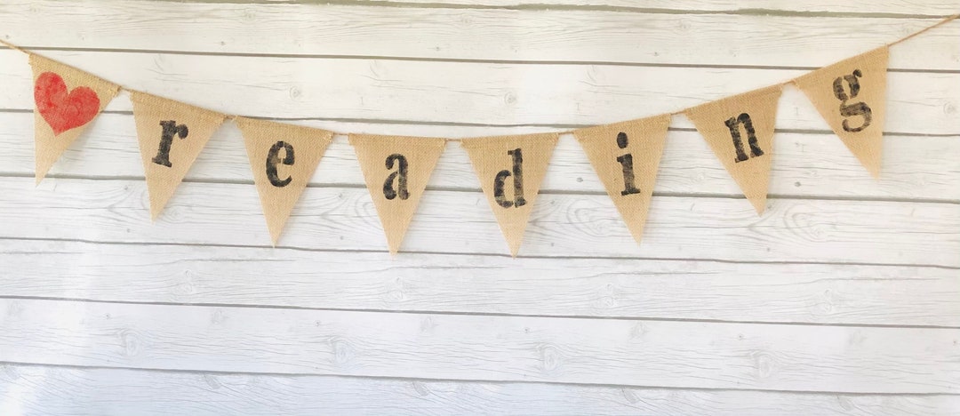 Heart Subject Banner, School Flag Banner, Classroom Burlap Banner - Etsy