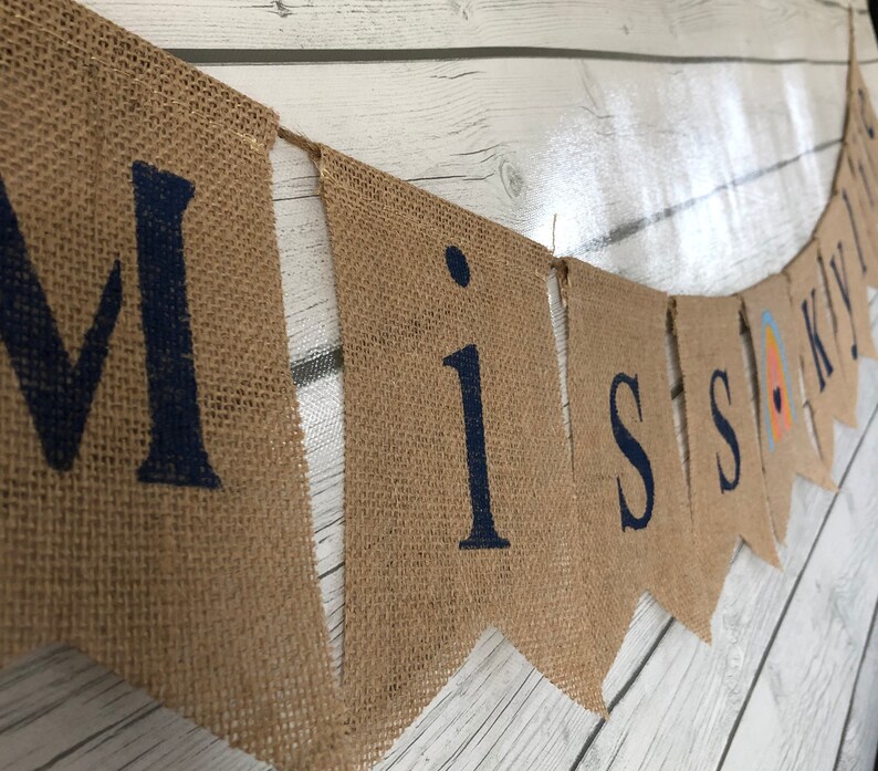 Custom Teacher Name Banner Boho Rainbow Banner Rustic | Etsy