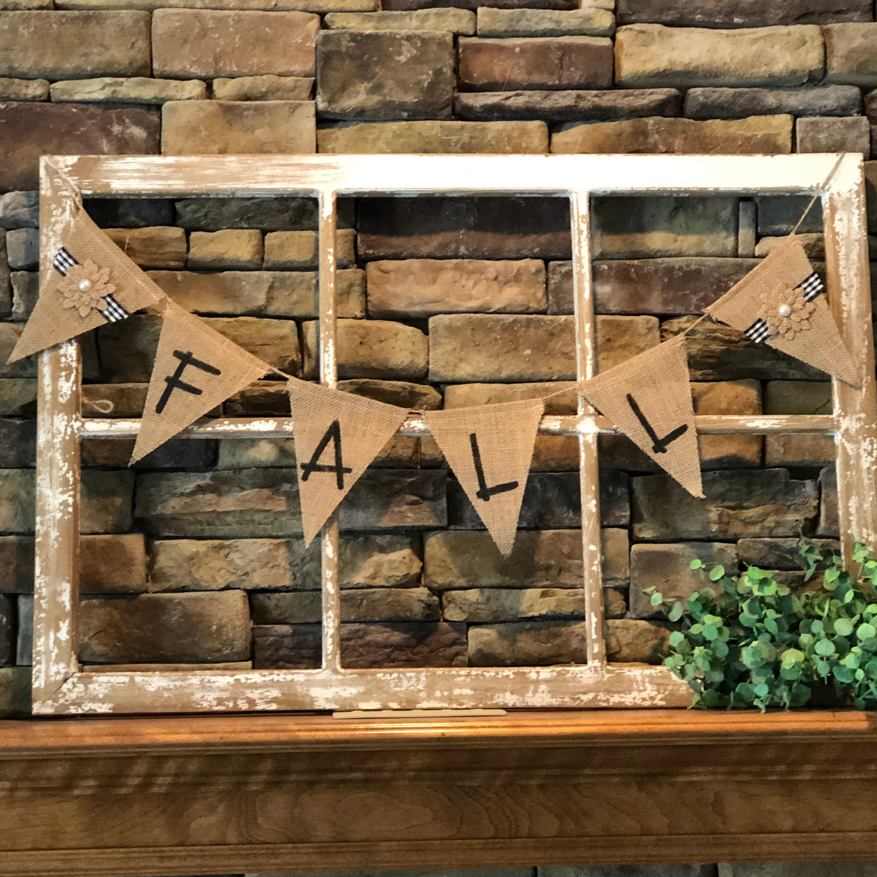 FARMHOUSE Burlap Banner Custom Black and White Buffalo Check - Etsy