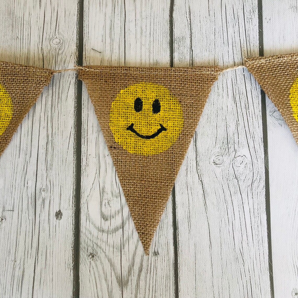 Smiley Face Burlap Banner Happy Face Banner Classroom Banner | Etsy
