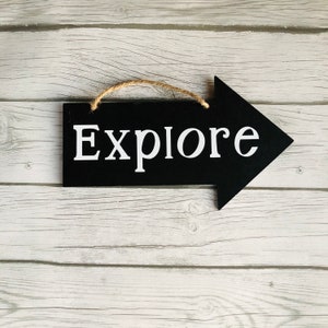 Arrow Chalkboard Sign, Create Discover Explore Learn Arrow, Custom ...