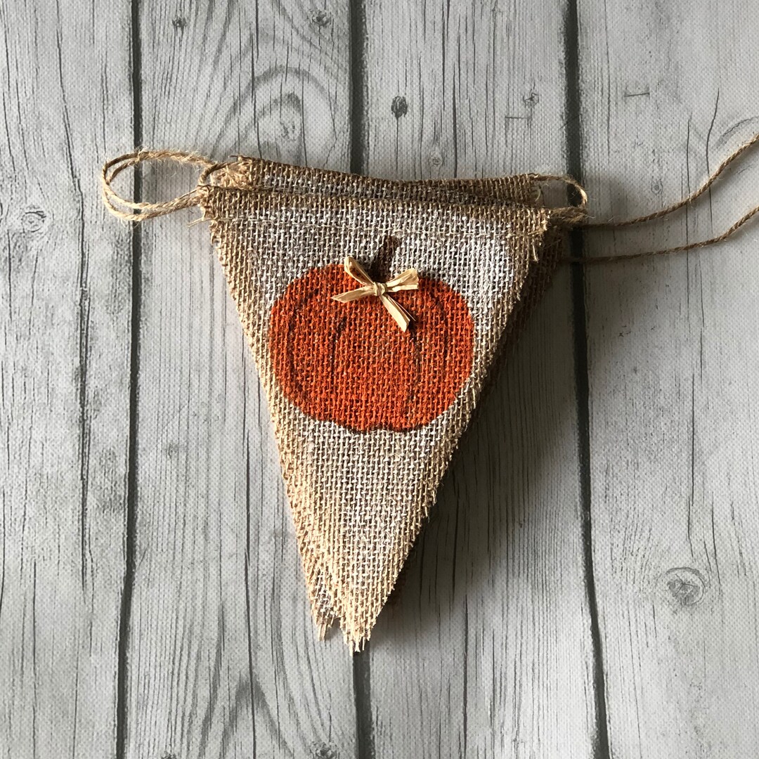 Rustic Pumpkin Banner, Pumpkin Burlap Banner, Fall Pumpkin Banner - Etsy