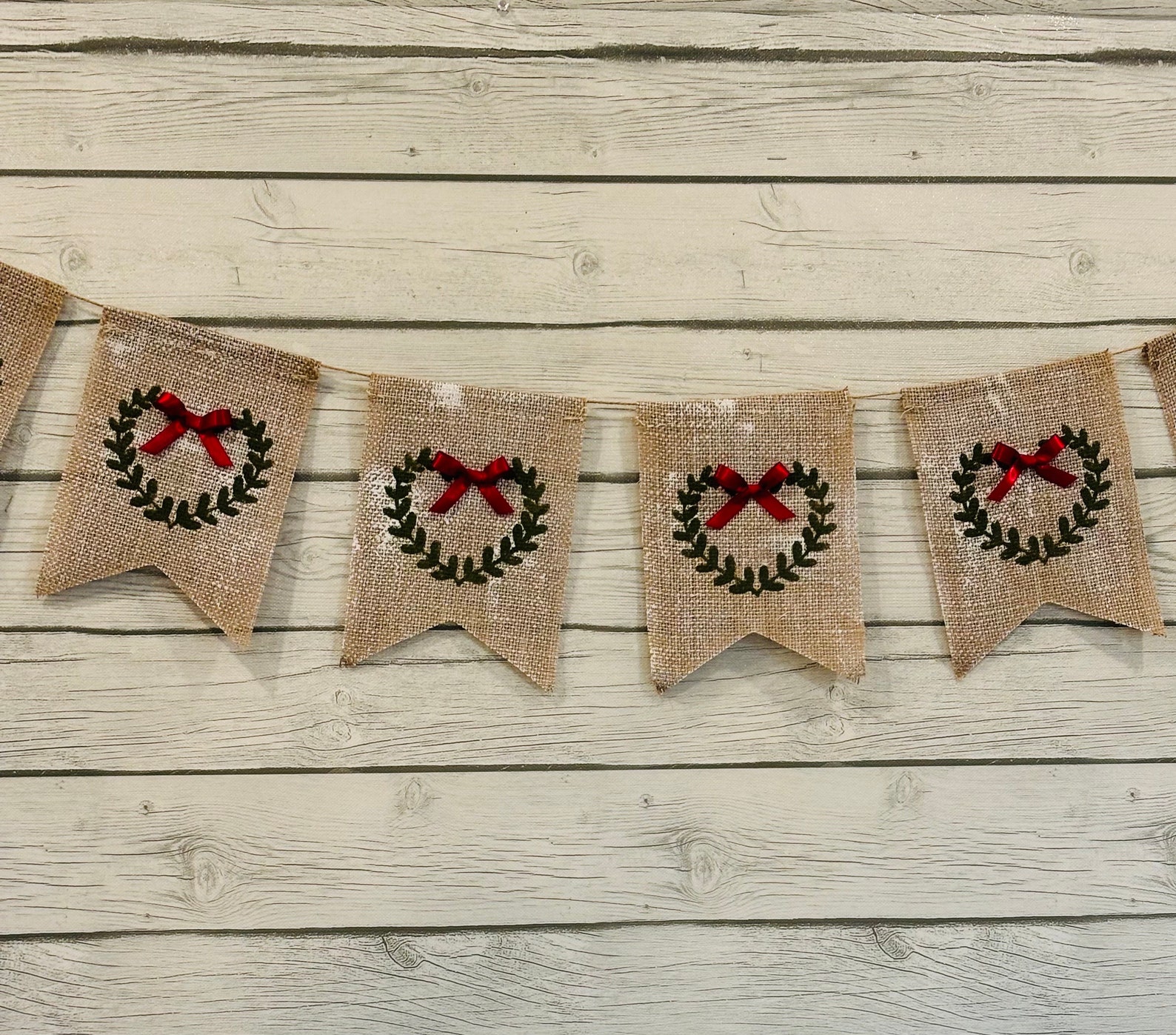 Rustic Heart Wreath Banner, Rustic Valentine Banner, Valentine Heart ...
