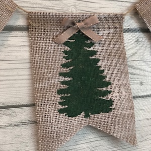 Rustic Tree Banner; Burlap Tree Banner; Christmas Tree Banner - Etsy