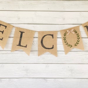 Welcome Burlap Banner, Classroom Banner, Teacher Banner - Etsy