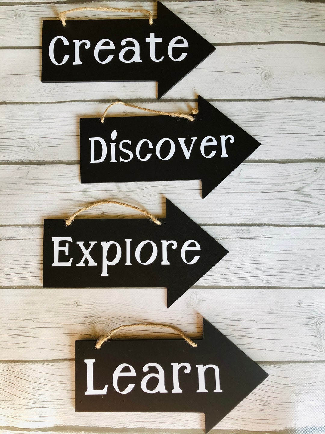 Arrow Chalkboard Sign, Create Discover Explore Learn Arrow, Custom ...