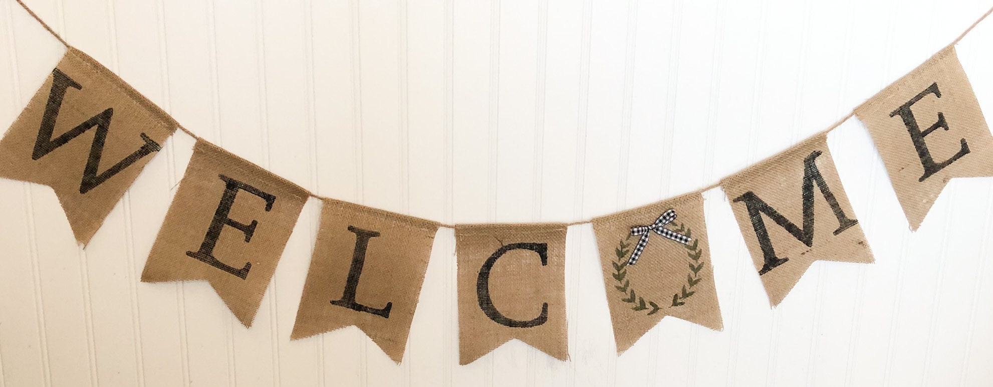 Welcome Burlap Banner, Classroom Banner, Teacher Banner - Etsy
