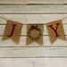 JOY Holiday Banner, Joy Burlap Banner, Christmas Bunting - Etsy