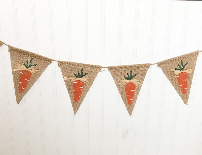 Rustic Carrot Burlap Banner, Carrot Flag Banner, Carrot Garland - Etsy