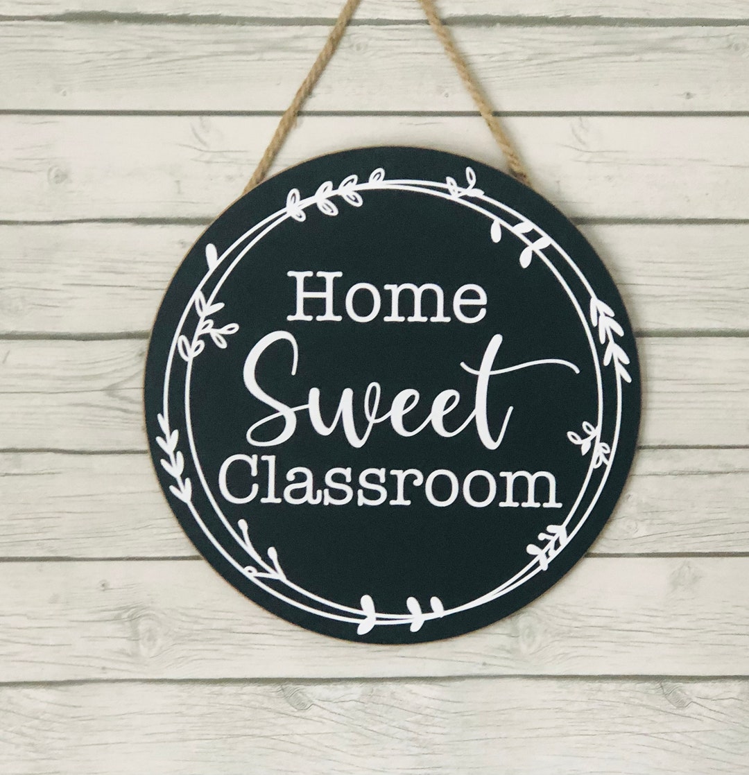 Home Sweet Classroom Chalkboard, Chalkboard Wreath, Classroom Door ...