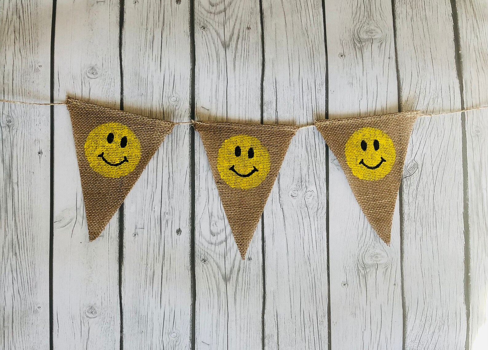 Smiley Face Burlap Banner Happy Face Banner Classroom Banner | Etsy