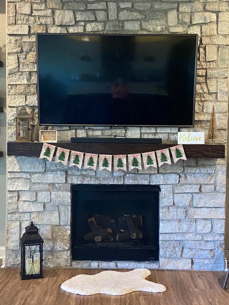 Rustic Tree Banner Burlap Tree Banner Christmas Tree Banner | Etsy