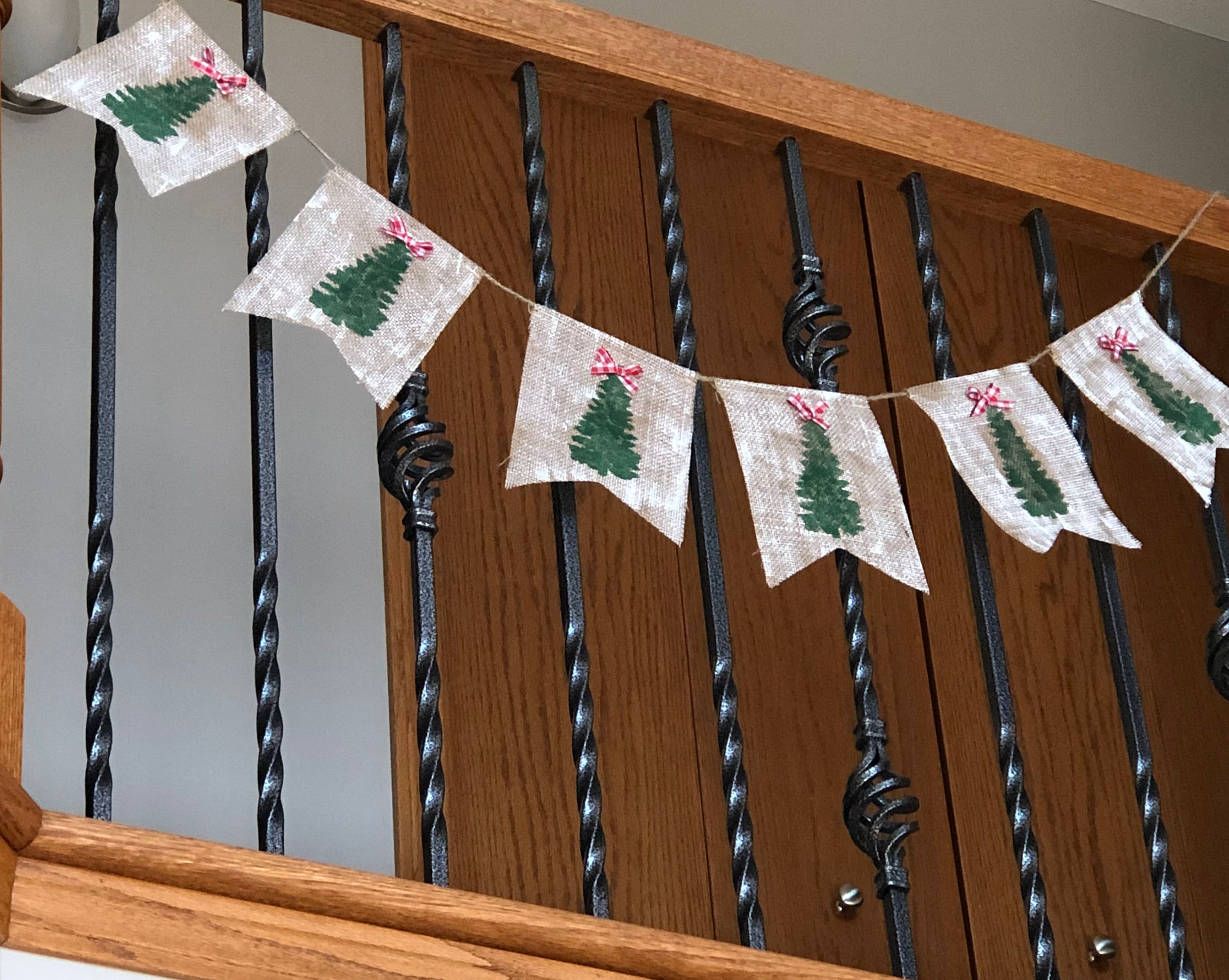 Rustic Tree Banner Burlap Tree Banner Christmas tree banner | Etsy